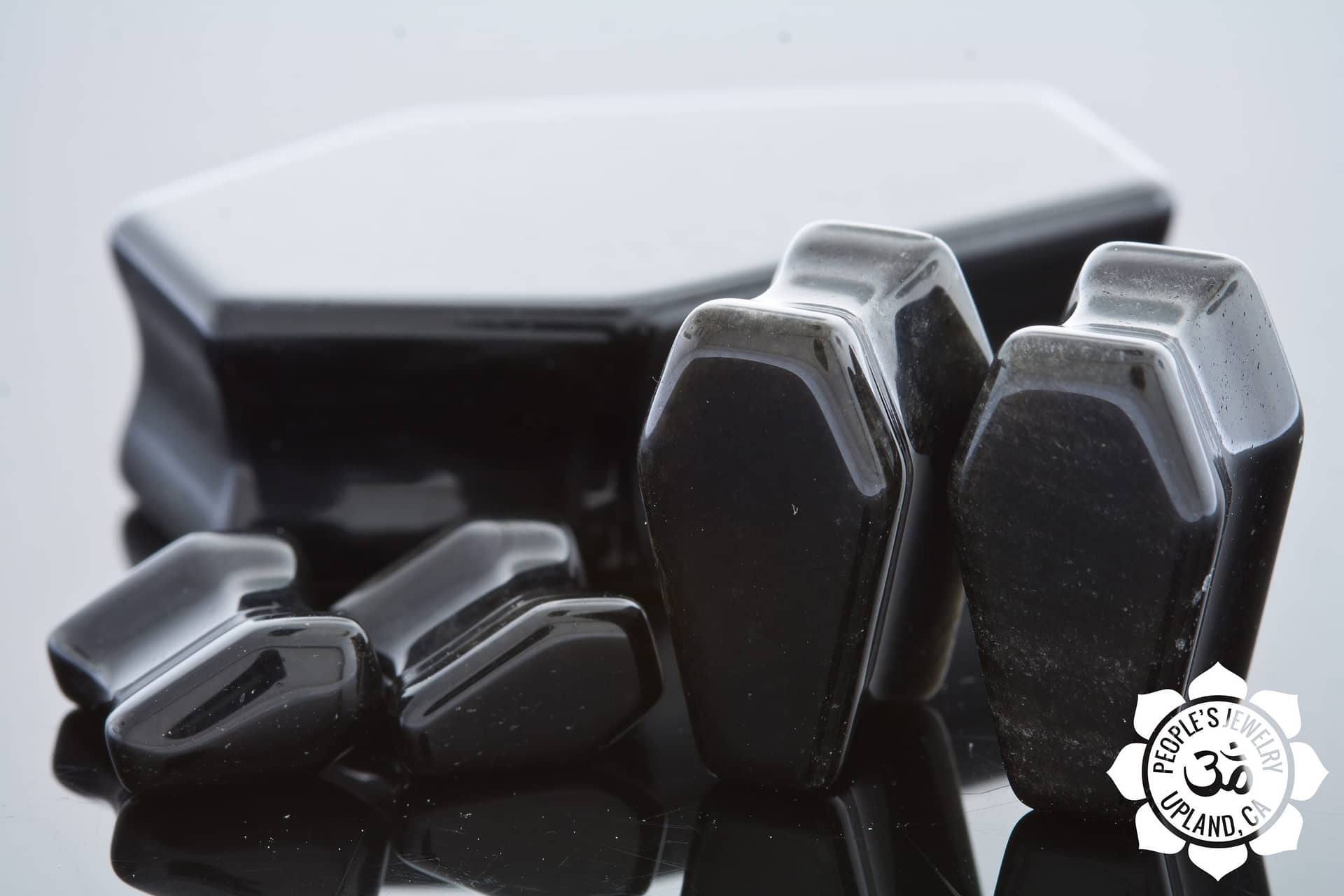 Black Obsidian Stone Coffins by Peoples Jewelry – Laughing Buddha ...