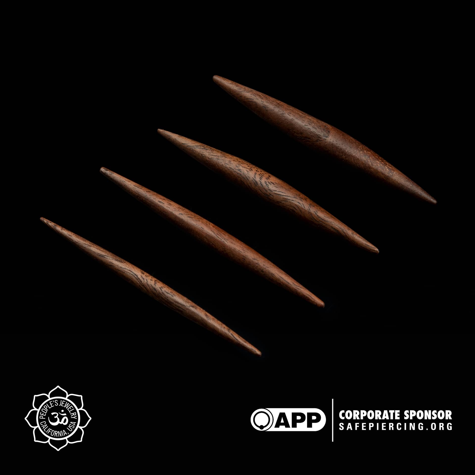 Dark Burlwood Septum Spikes by Peoples Jewelry