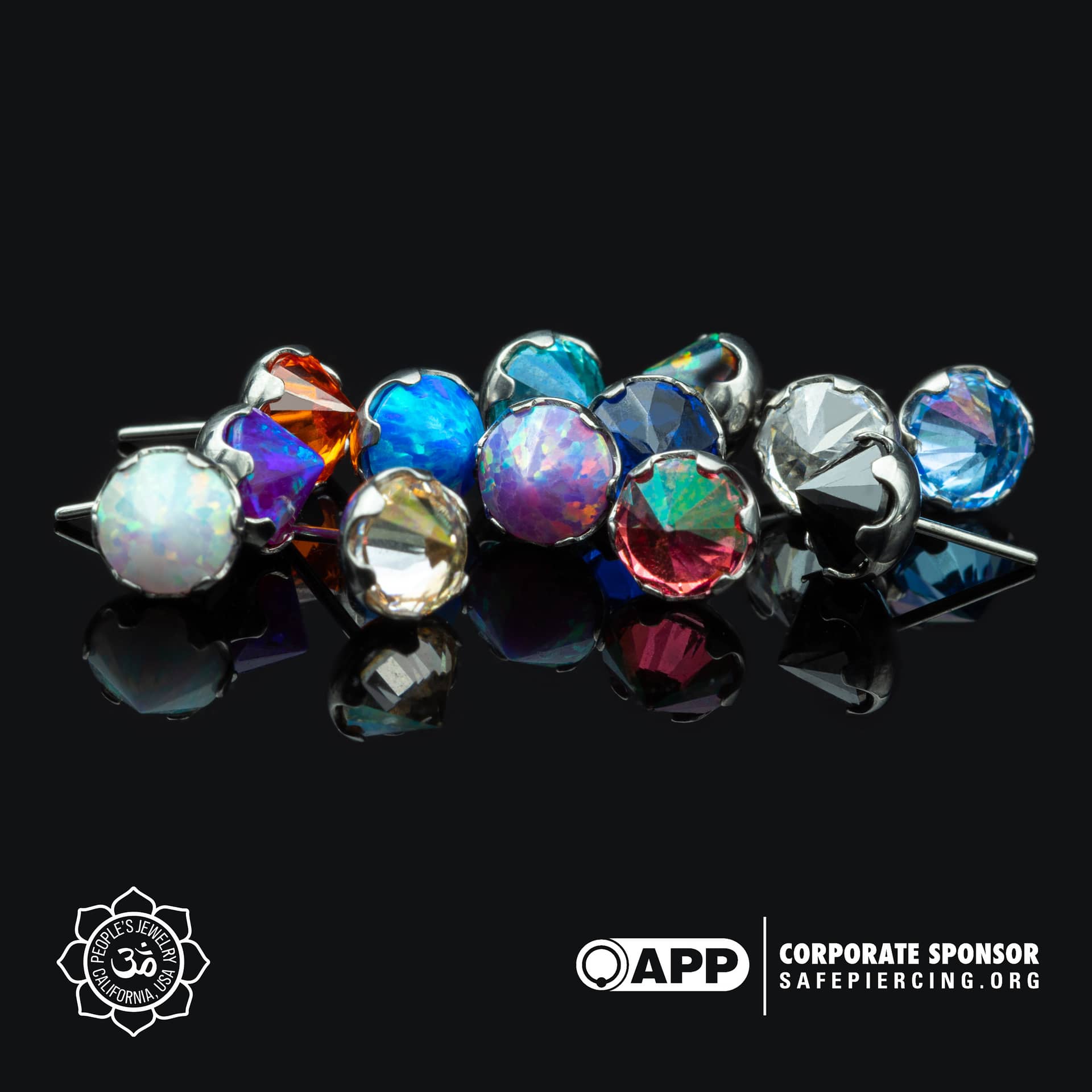 Threadless Inverted Prong-Set Gems by Peoples Jewelry