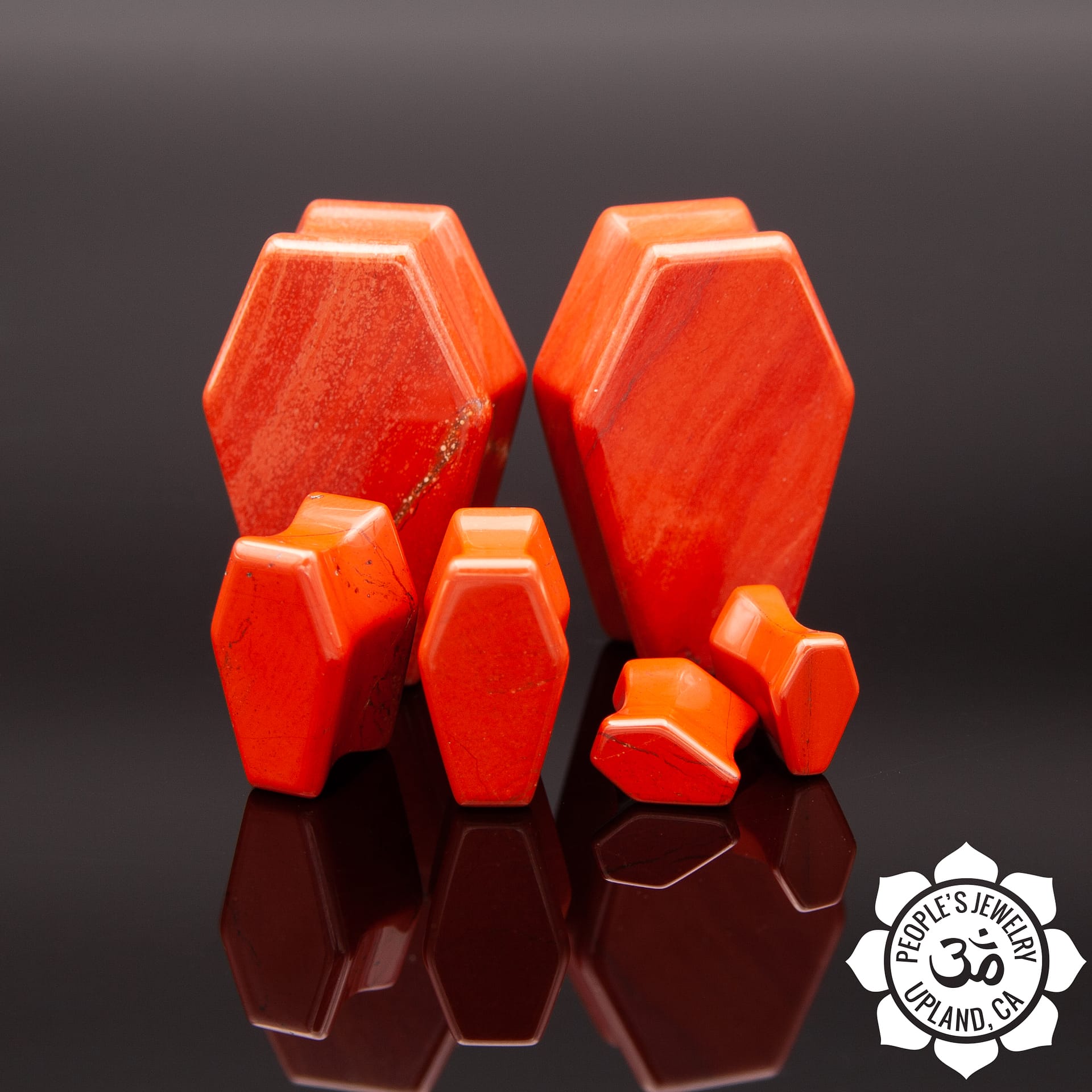 Red Jade Stone Coffins by Peoples Jewelry – Laughing Buddha Studios SoCal