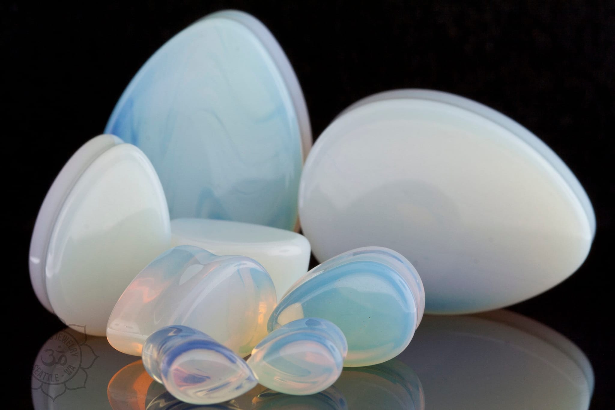 Double Flared Opalite Teardrops by Peoples Jewelry – Laughing Buddha ...